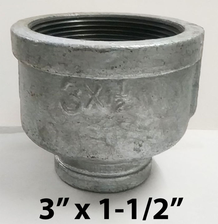 Mech Gi Bell Reducer 3 X 1 1 2 Sch40 Threaded Screw Type Galvanized