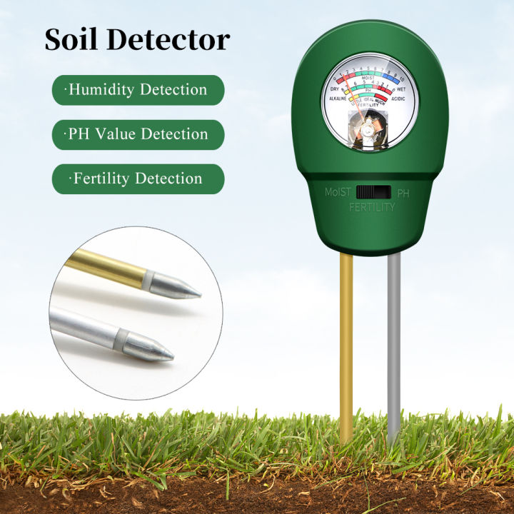 Digital 3 in 1 Garden Planting Tool PH Moisture Analyzer Monitor Soil ...