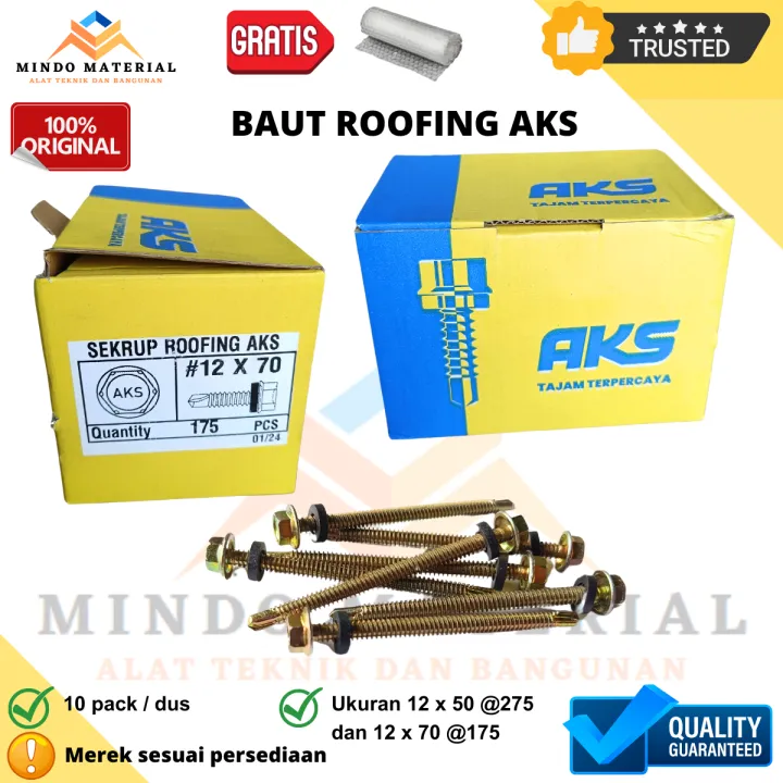 Baut Roofing Baja Ringan AKS Per Kotak 3 Cm | 5 Cm | 7 Cm | Lazada ...
