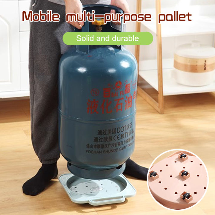 【COD】Multifunctional Movable Base Universal Gas Tank Bracket Tray ...