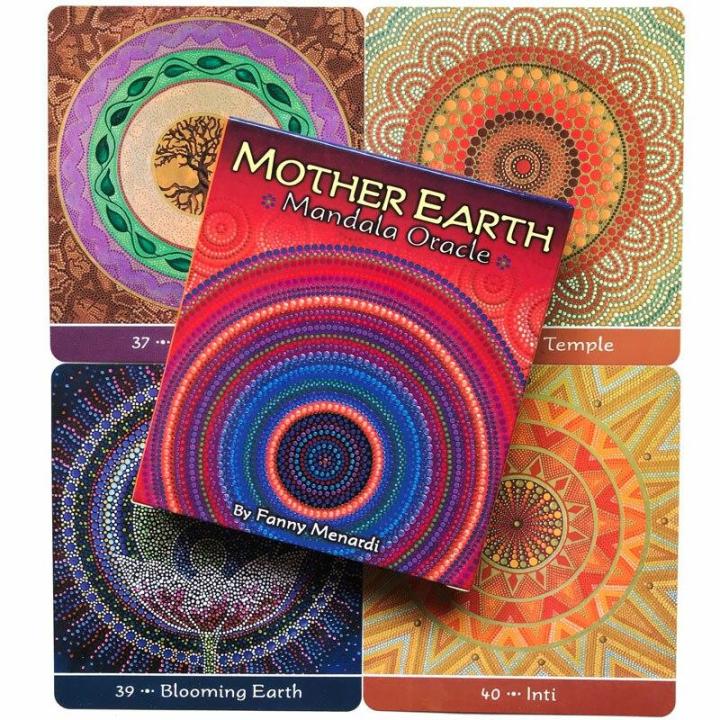 Mother Earth Mandala Oracle Cards Full English Board Games Cards ...