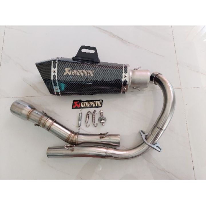 YAMAHA SNIPER 150 AND 155 AKRAPOVIC PIPE WITH SILENCER ( FULL SYSTEM ...