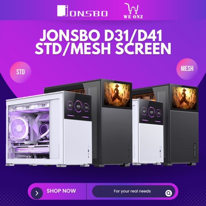 [White & Black] Jonsbo D31 & D41 Standard Mesh With Screen - MATX ATX PC Case | Lazada
