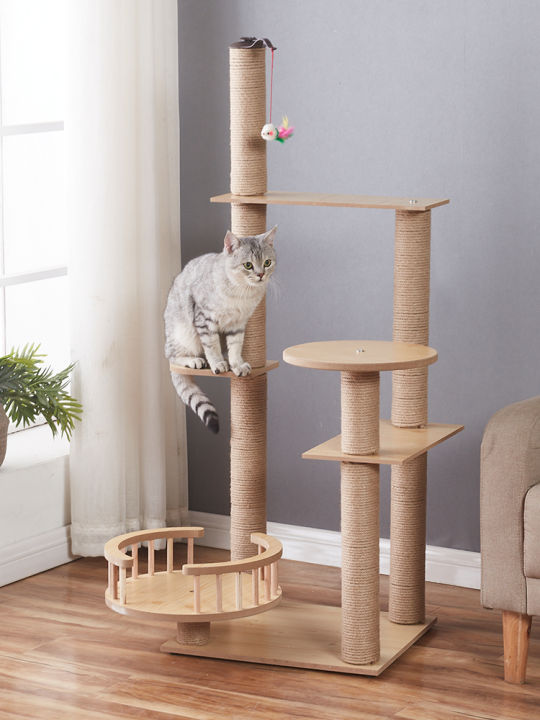 Sisal cat climbing frame cat nest cat tree integrated space capsule ...