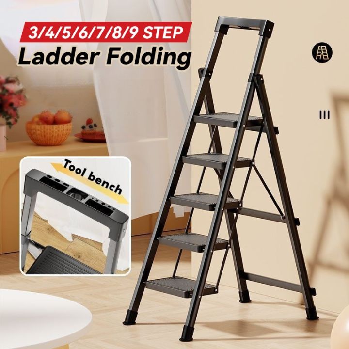 Folding Portable Staircase Climbing Widened Step Ladder | Lazada Singapore