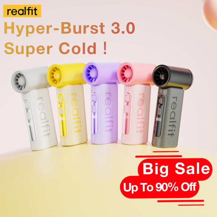 Realfit T1 Handheld Fan Mini Portable Jet Fan Rechargeable 3500mAh ...