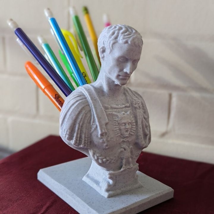 marble Julius Caesar Statue Office Desk Pen Holder Office Desk ...