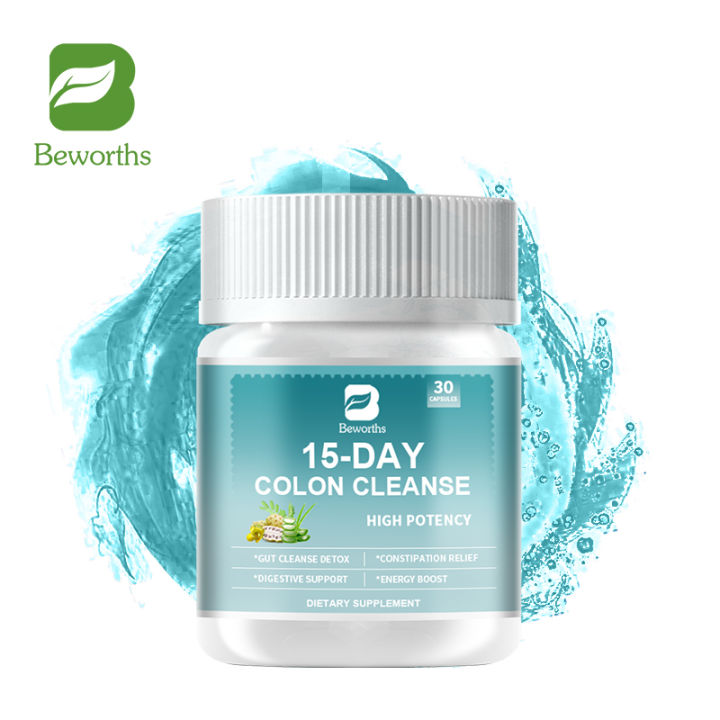 BEWORTHS 15 Day Colon Cleanse Capsules with Psyllium Husk Senna Leaf ...