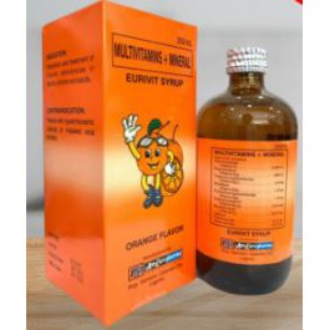 EURIVIT SYRUP MULTIVITAMINS + MINERAL 120mL & 250mL - ORANGE FLAVOR ...