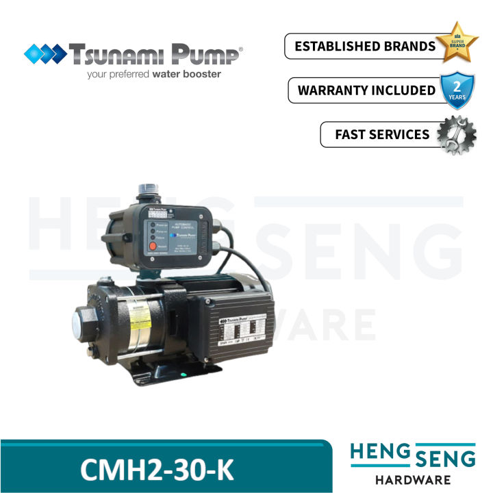 TSUNAMI CMH2-30-K HOME WATERPUMP BOOSTER PUMP 0.5HP | Lazada