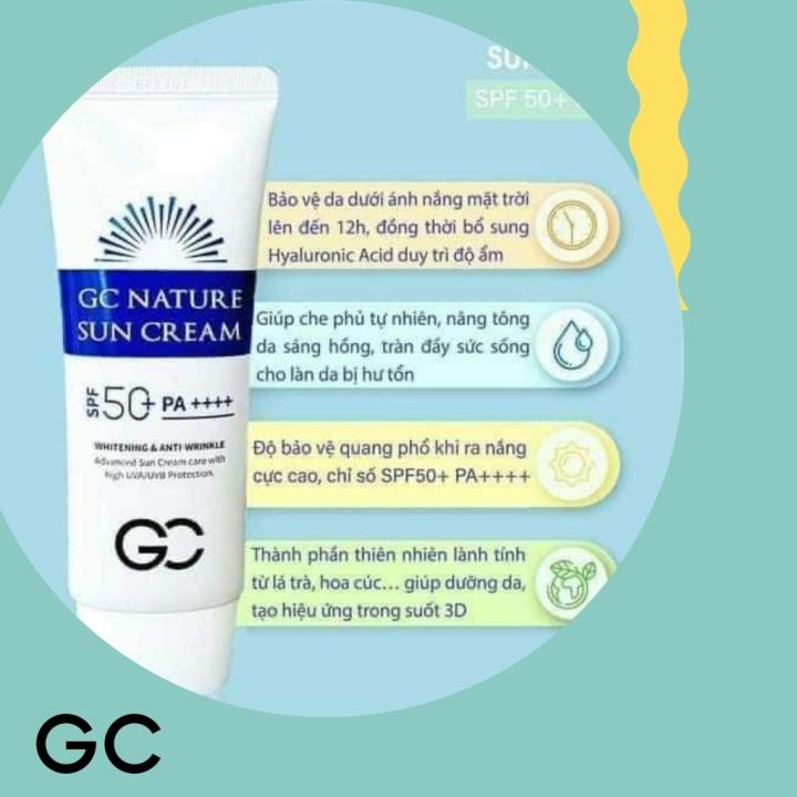 Kem chống nắng nâng tông da GC Nature Sun Cream SPF 50+ PA++++ 60ml Hàn ...