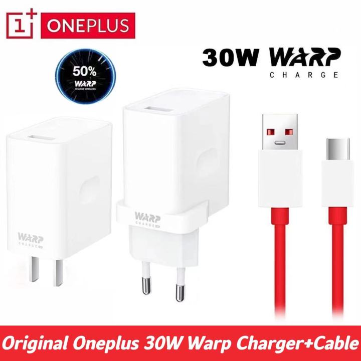 Original OnePlus 8 Pro Warp Charge Power Adapter 30W Charger 6A Type-C สายชาร์จสำหรับ One Plus 9 ...