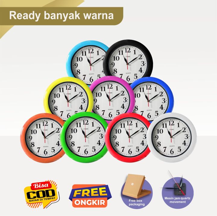 Jam Dinding Kaca Unik Termurah Merek Seventime Ukuran 30 cm Seri 787 ...