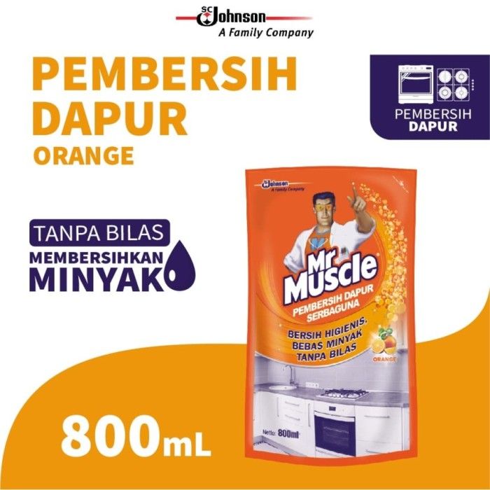 Mr. Muscle Kitchen Orange Pouch 800 Ml | Lazada Indonesia