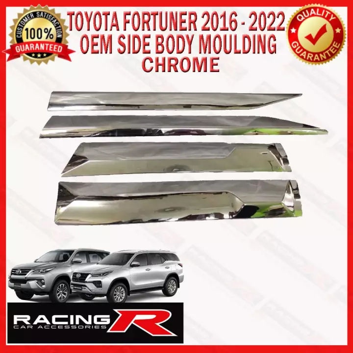 Toyota Fortuner 2016 to 2024 Side Body Moulding Wide Type Chrome 2017 ...