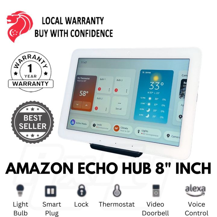 Introducing Amazon Echo Hub | 8” smart home control panel with Alexa | Compatible with thousands ...