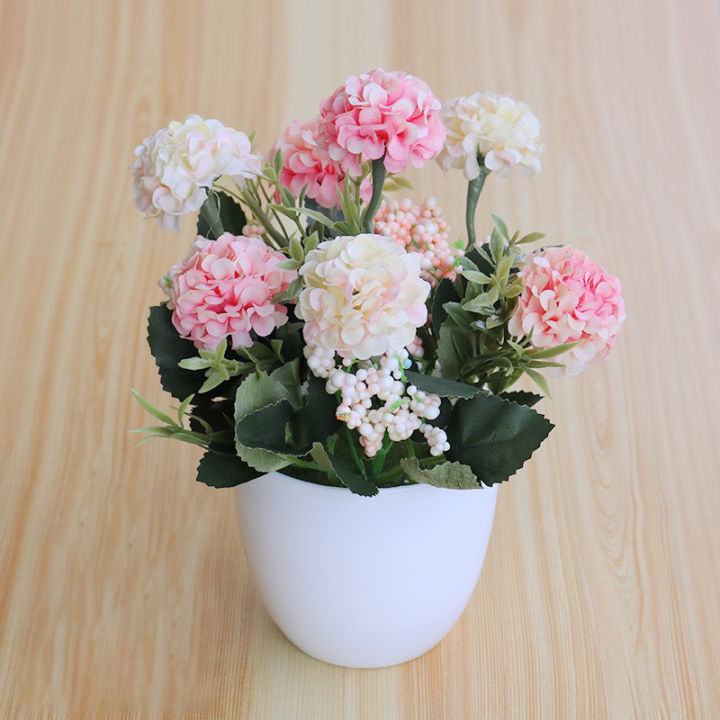 Plastic Display Plants Artificial Flower With Vase Pot Decor Decoration ...