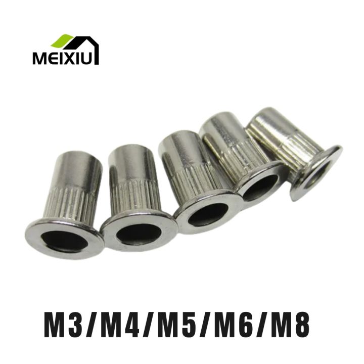 10PCS/Lot M3 M4 M5 M6 M8 M10 304 Stainless Steel Flat Head Threaded ...