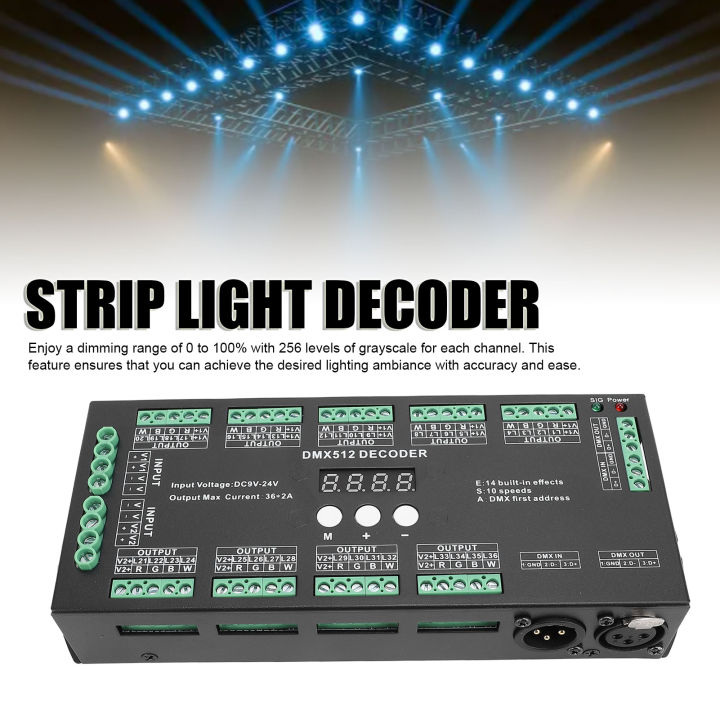 36 Output Channels Digital Multiple X 512 Decoder RGBW LED Strip Light ...