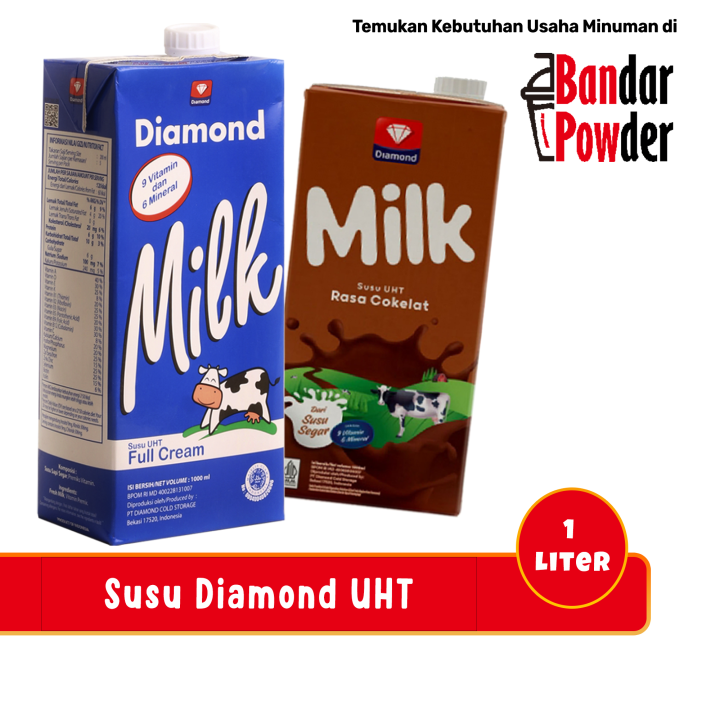Susu Diamond UHT 1 liter - Diamond Milk Rasa Coklat dan Full Cream ...