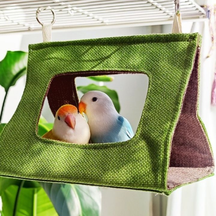 MEZCJ Ventilated Parrot Tent Cool Triangular Bird House Pet Products ...