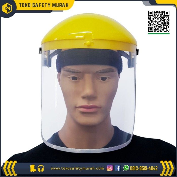 Face Shield Visor Pelindung Wajah Komplit Yellow Faceshield Kuning ...