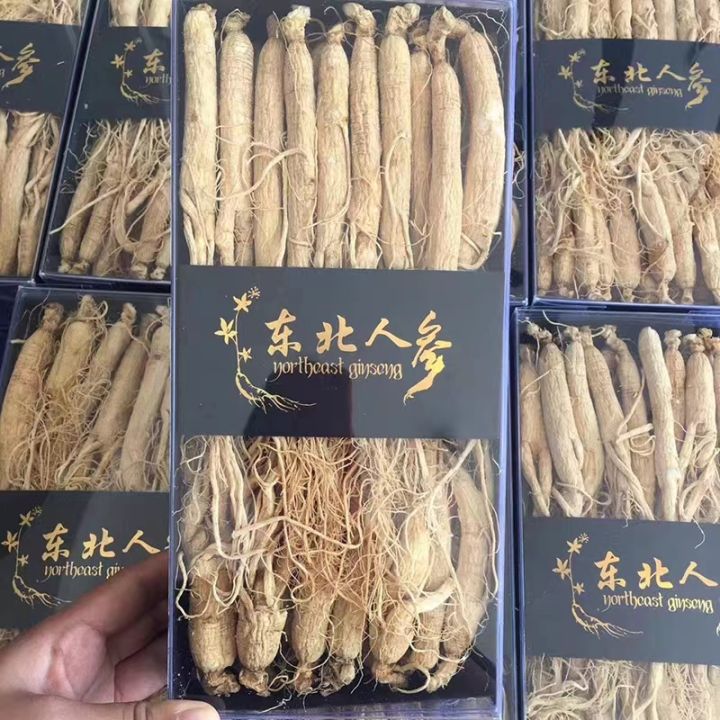 Changbai Mountain ginseng 6 years root dry ginseng in bulk raw sun ...