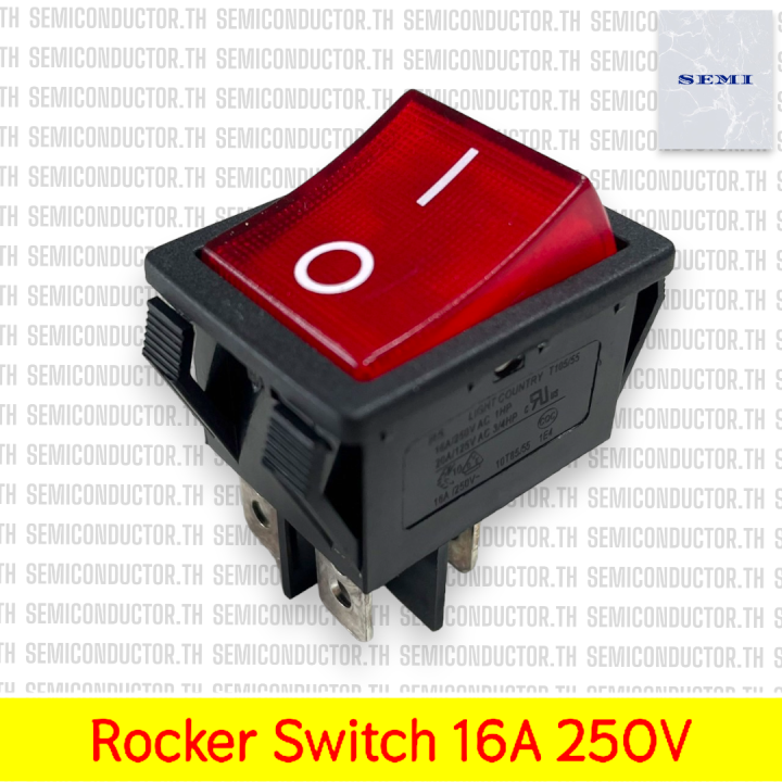 ROCKER SWITCH LIGHT COUNTRY 16A/250Vac, DPST (ON/OFF) สวิตซ์ตู้เชื่อม ...