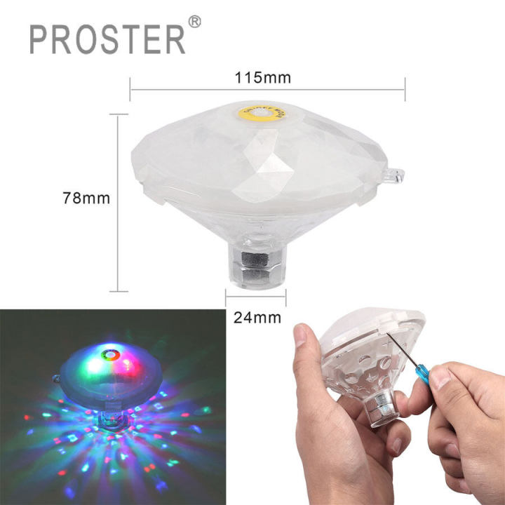 Proster 2Pcs Underwater LED Lamp Disco Lights Glow Show Swimming Pool ...