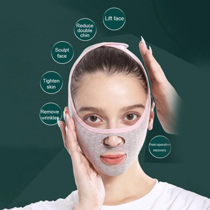V Line Shaping Mask Face Slim Face Bandage Firming Double Folds Chin ...