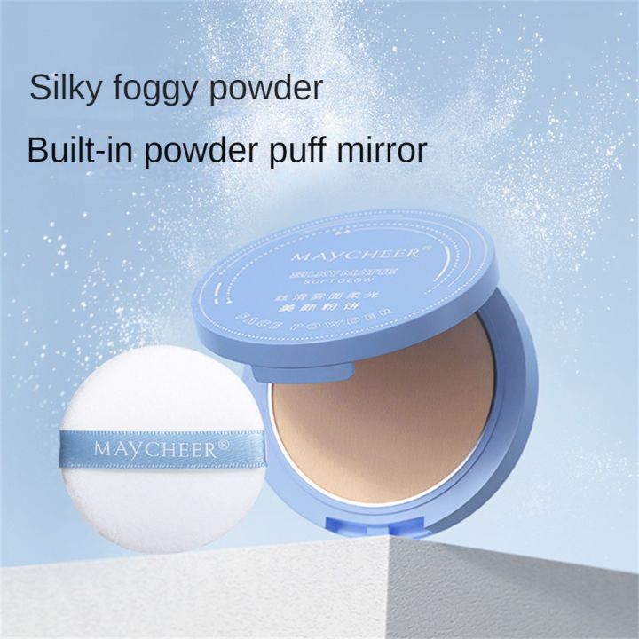 Lorzi MAYCHEER Soft Powder Cake Natural Concealer Makeup Brightening Matte Lasting Oil Control ...