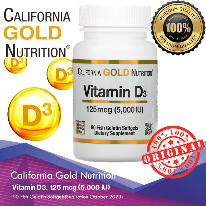 California Gold Nutrition Vit D3 90 Capsules | Lazada