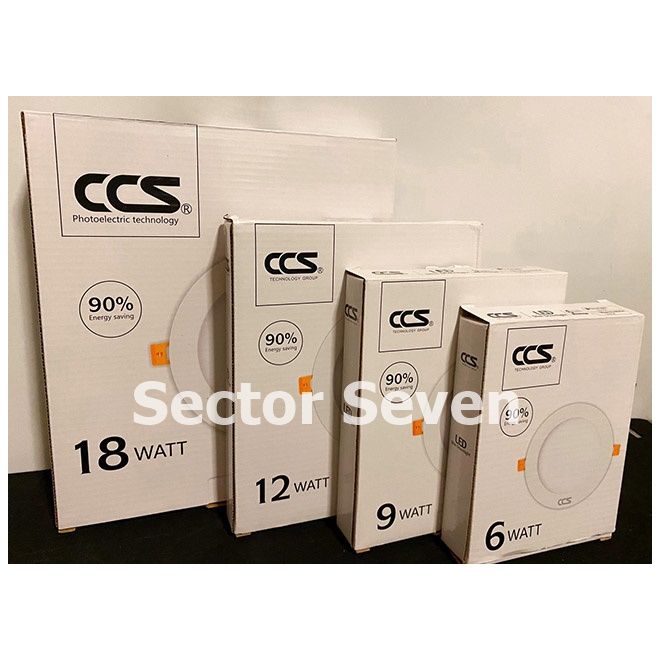 Downlight LED Slim CCS โคมไฟ ดาวน์ไลท์ แอลอีดี ชนิดฝังฝ้า หน้ากลม แสง ...