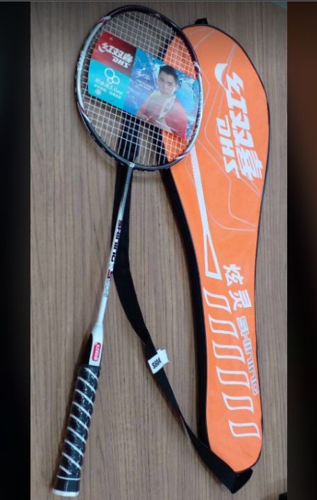 DHS Single SHINING S604 Black Handle Badminton Racket with Case | Lazada PH