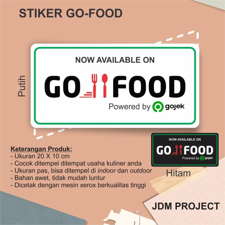 stiker now available gofood murah | Lazada Indonesia