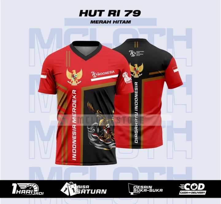 Kaos merah putih 17 agustusan / Baju merah putih hut ri / baju ...