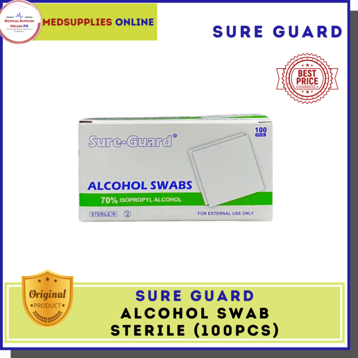 Sure Guard Alcohol Swabs (1 Box - 100pcs) | Lazada PH