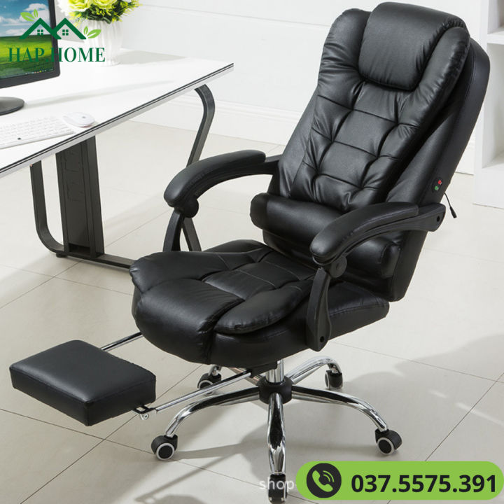 Ghế giám đốc nhập khẩu có mát xa rung, ghế xoay văn phòng ngả lưng tựa ...
