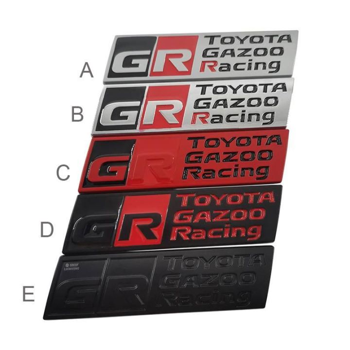 XINFAN 1 X Metal GR TOYOTA GAZOO Racing Logo Car Auto Rear Trunk Emblem ...