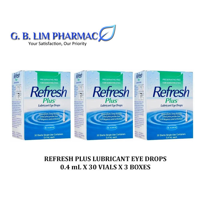(EXP: 30-04-2026) REFRESH PLUS LUBRICANT EYE DROP STERILE SINGLE USE ...