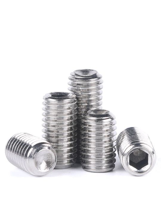 5~50Pcs M1.6 M2 M2.5 ~ M16 Hex Socket Set Screw Cup Point A2-70 304 Stainless Steel Headless ...