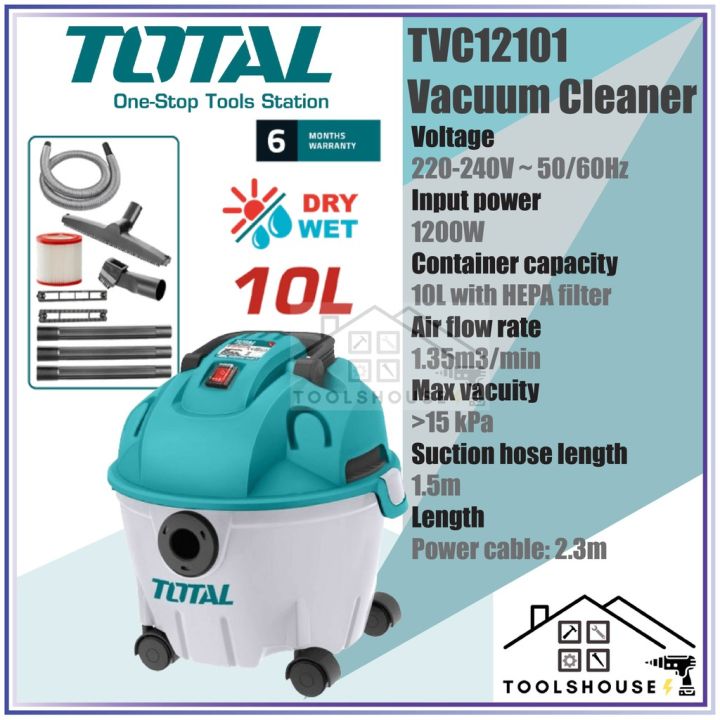 Total TVC12101 Wey & Dry Vacuum Cleaner 10L 干湿吸尘器/吸尘机 | Lazada