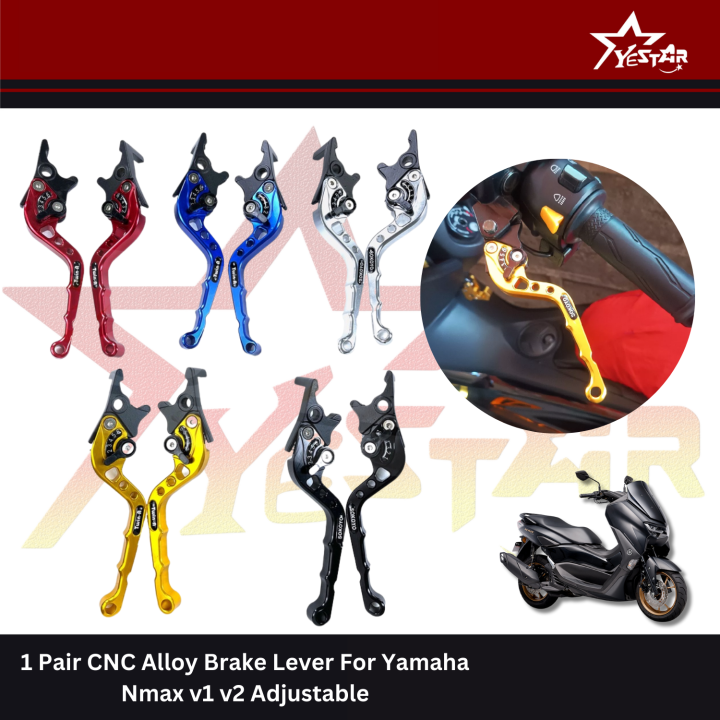 1 Pair Yamaha Nmax v1 v2 Alloy Brake Lever Adjustable Nmax 2018 2020 ...