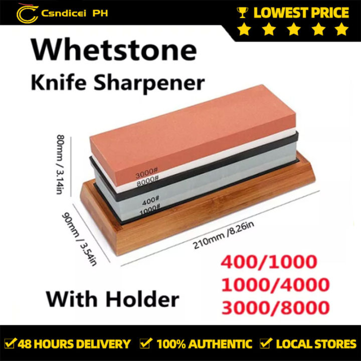 【Local Stock】3000/8000 Grit Whetstone Knife Sharpening Stone Waterstone ...