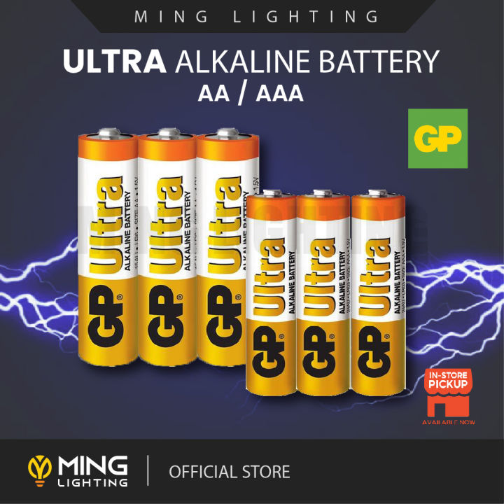 [Genuine] GP Bateri AA AAA Ultra Alkaline Battery Cell Mainan Remote ...