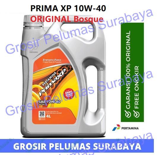 ASLI Oli Mesin bensin Pertamina Prima XP SAE 10W-40 10W40 10W-40 galon ...