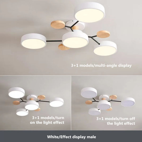 Nordic Chandelier Ceiling Light Bedroom Center Light Ceiling Led Modern ...