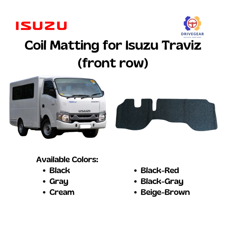 Isuzu Traviz PVC Coil Car Matting with Anti-Slip Spikes (Front Row ...