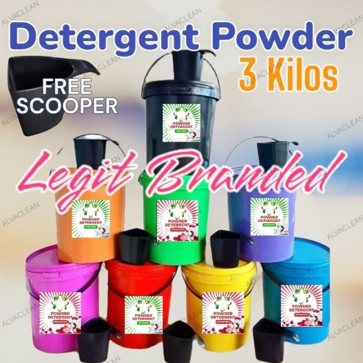Premium Detergent Powder 3 KILO Sealed Bucket (with FREE SCOOPER inside ...