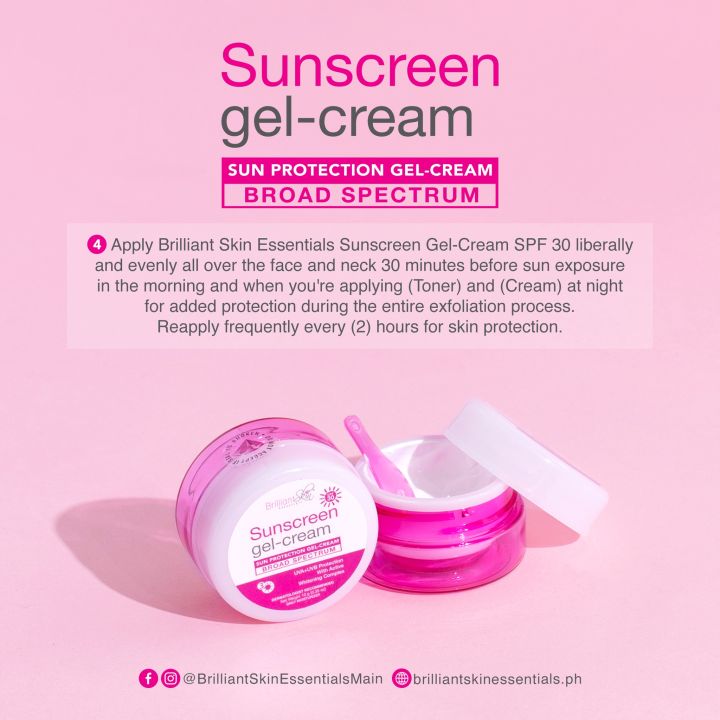Sunscreen Gel Cream 10g SPF30 Brilliant Skin Essentials | Lazada PH